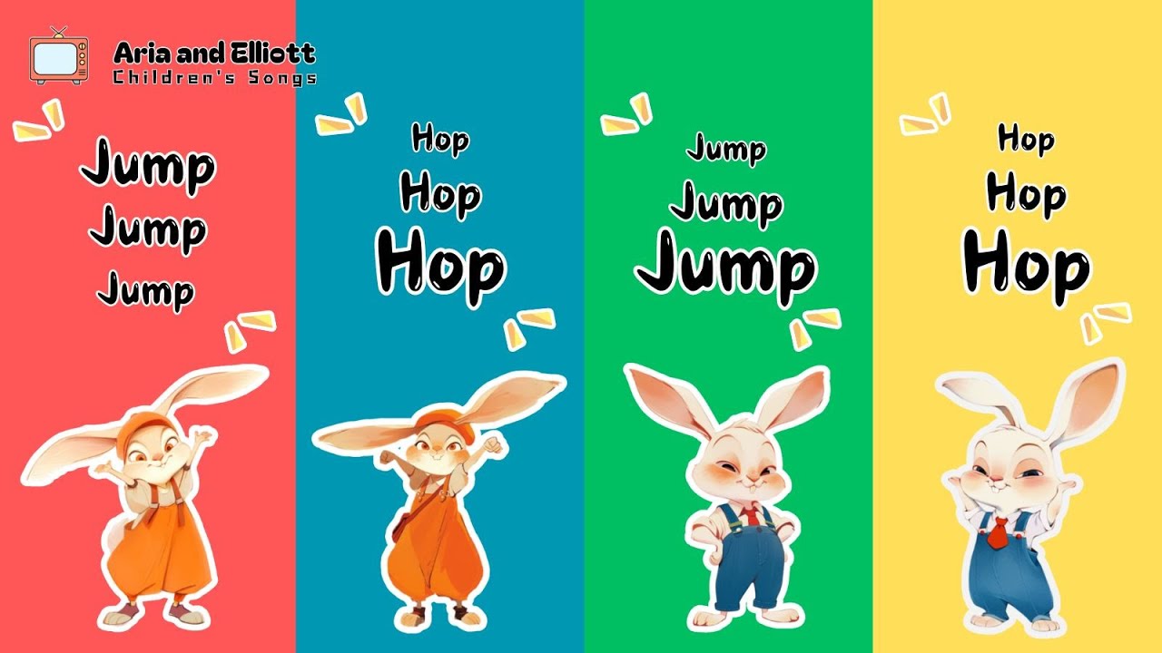 Rabbit Jumping Song🎶| Aria and Elliott's Bunny Hop | Children's Songs ...