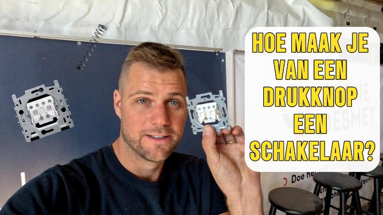 ♾️👉Hoe maak je van een drukknop een schakelaar? #diy #tips #electrician ...