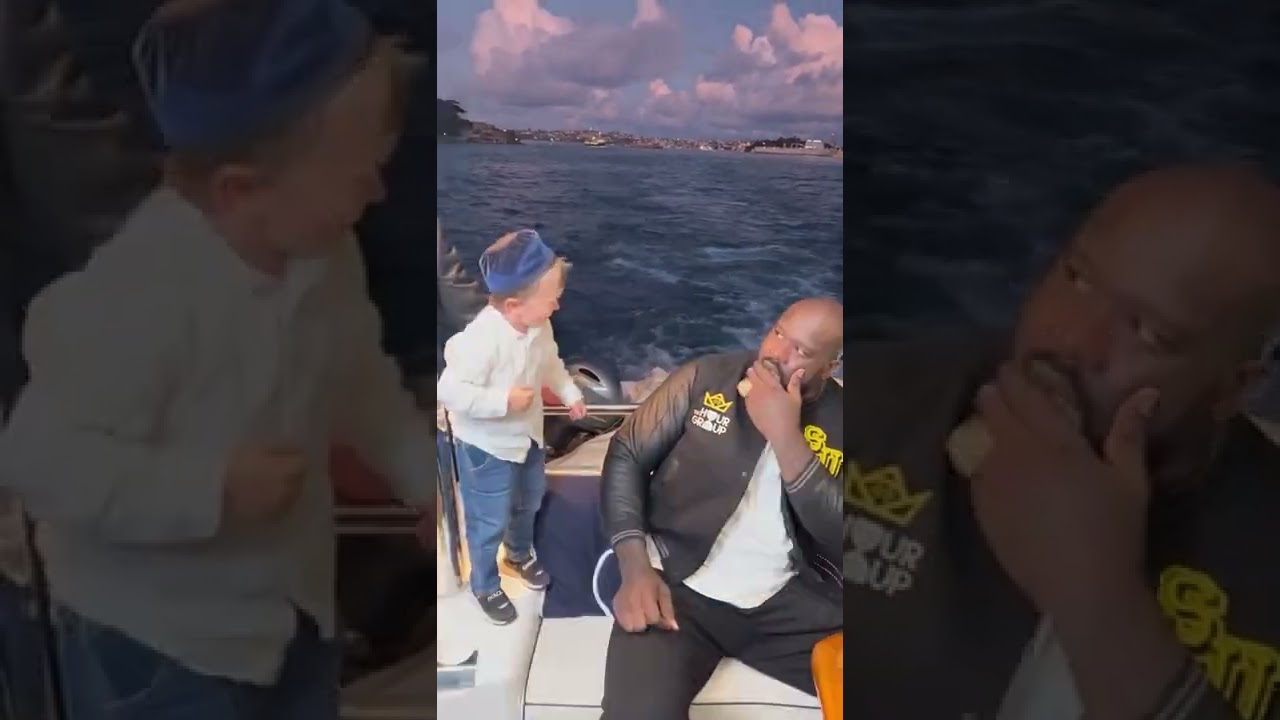 Hasbulla caught Shaq with the right hand and then gave him a thumbs up ...