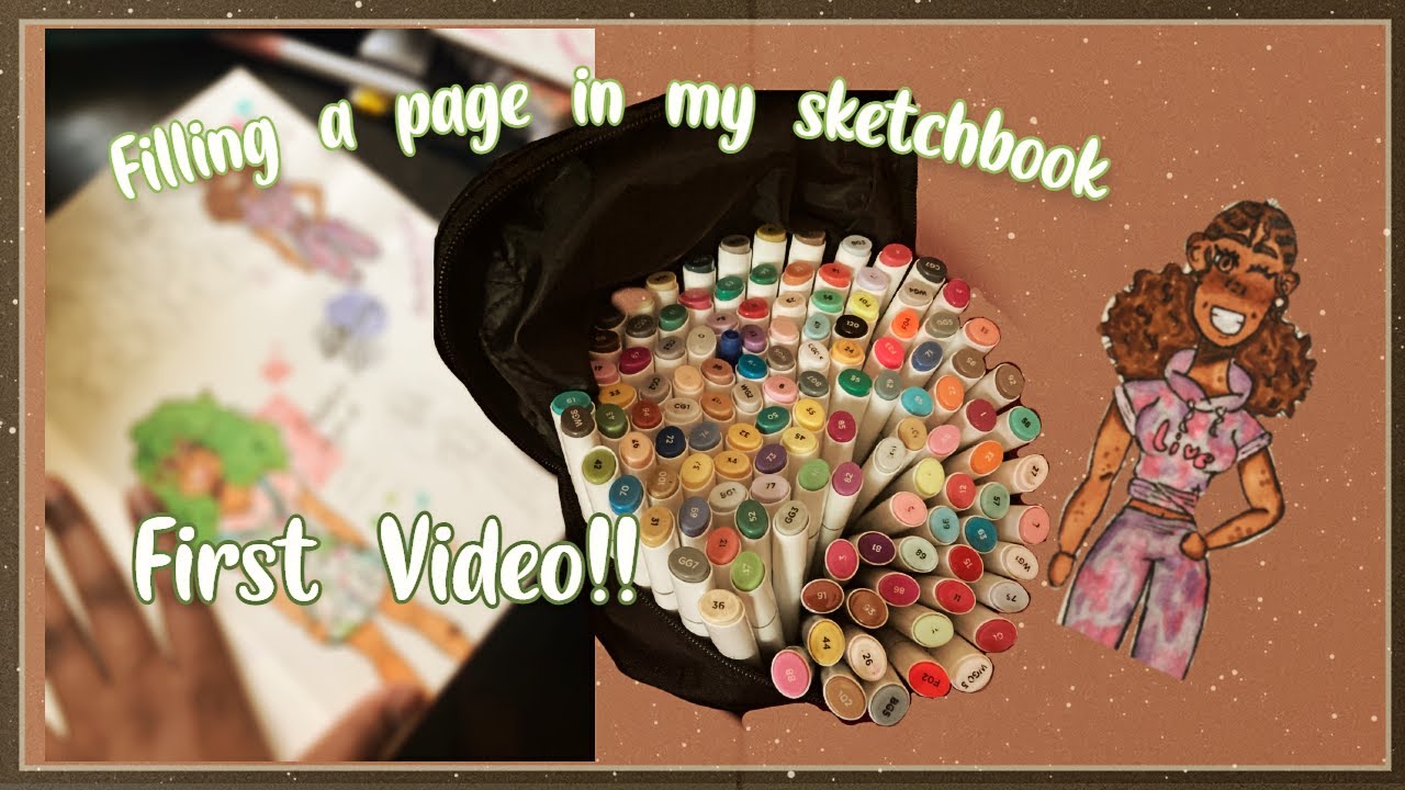 Drawing my Ocs | Filling a page in my Sketchbook ♥| First Video!! - YouTube