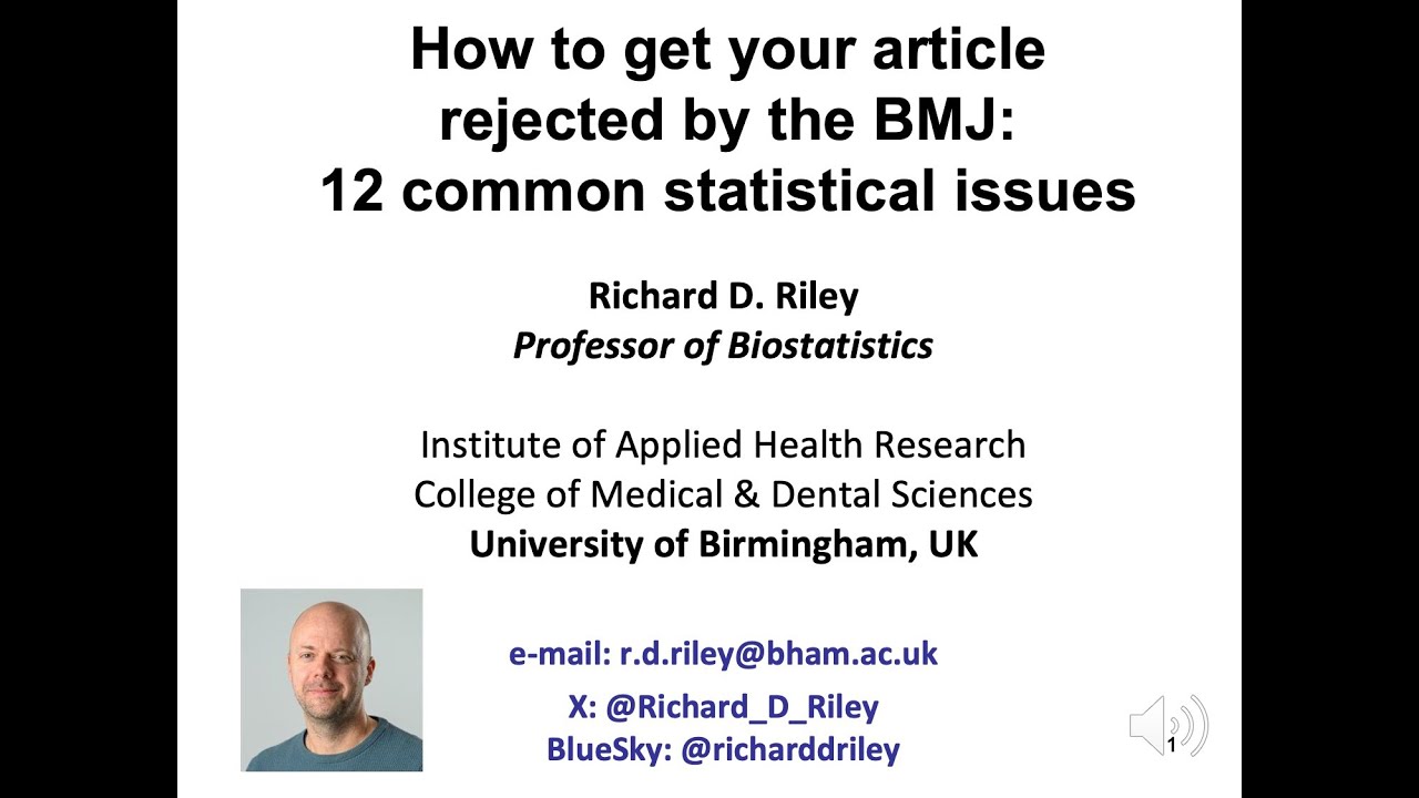 How to get your article rejected by the BMJ: 12 common statistical ...