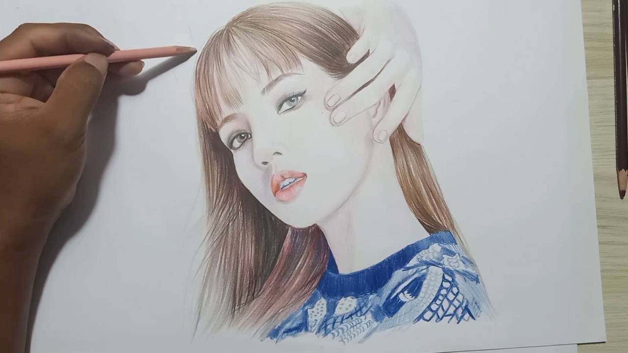 Drawing Lisa Black Pink, Top Korean Singer | Art Video 2021 - YouTube