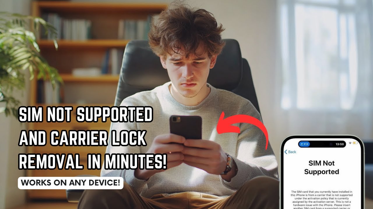 Sim Not Supported and Carrier Lock Removal in Minutes! - YouTube