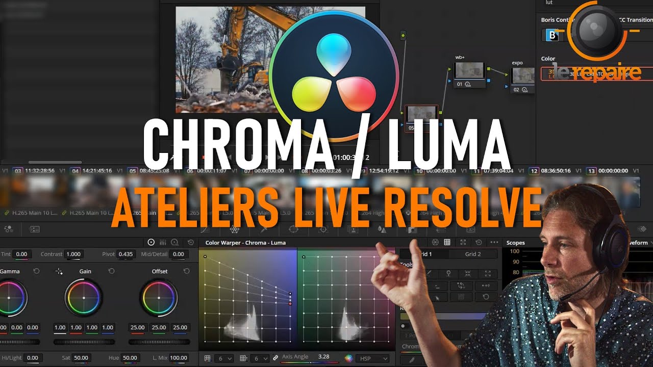 Chroma / Luma - Tuto Etalonnage DaVinci Resolve - YouTube