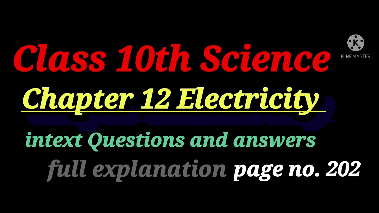 Chapter 12 Electricity class 10 science intext questions #ncert # ...