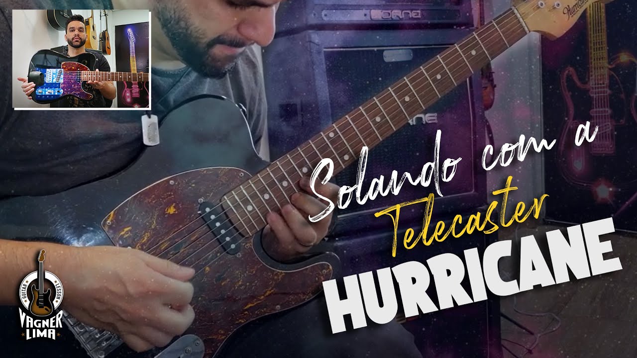 Guitarra telecaster Hurricane solo - teste com pedaleira boss e caixa ...