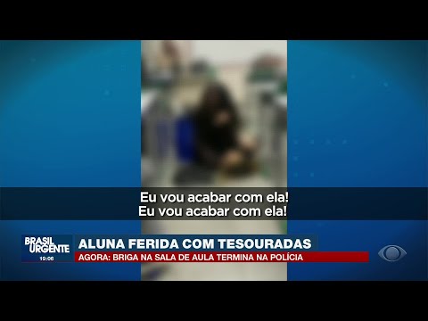 Briga em sala de aula termina com tesouradas no rosto