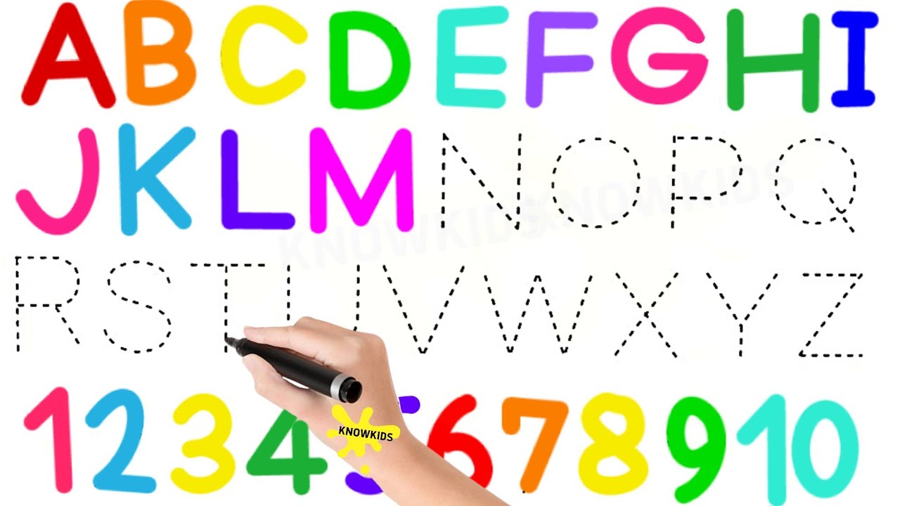 Let's trace & write uppercase ABCD for preschool toddlers and kids ...