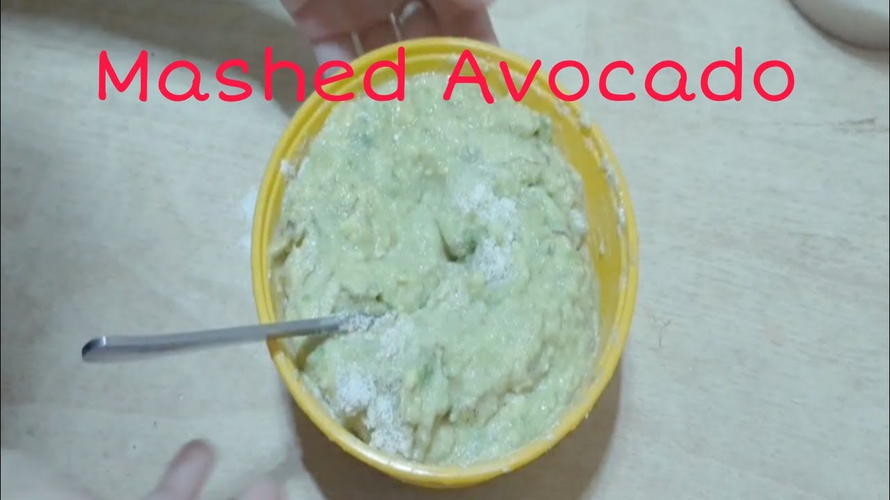 Home made Mashed Avocado with powdered milk and Sugar - YouTube