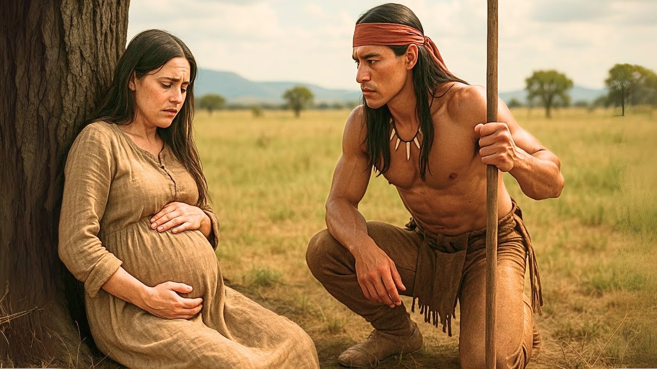 LEFT PREGNANT UNDER A TREE... BUT AN APACHE REFUSED TO LEAVE HER ALONE ...