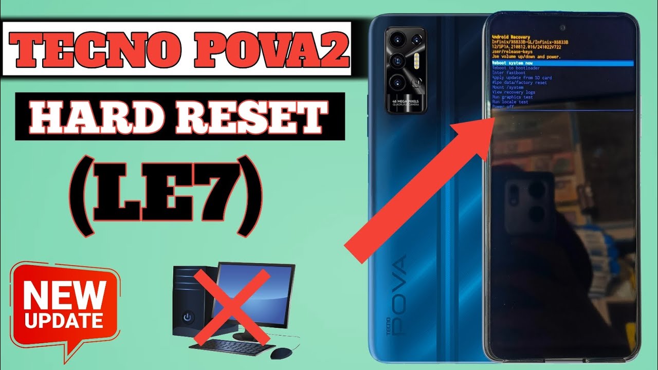 Tecno Pova 2 Hard Reset | LE7 PatternUnlock new update 2025 without PC ...
