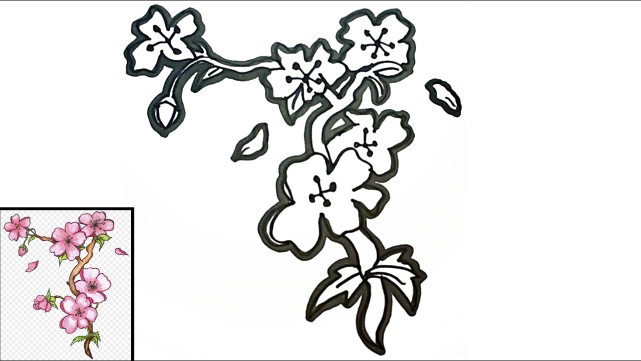 Simple!! Menggambar bunga bakung untuk anak tk | how to draw lilies ...