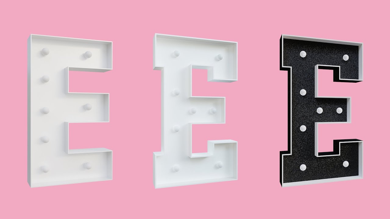 Marquee Letter E DIY Tutorial - YouTube