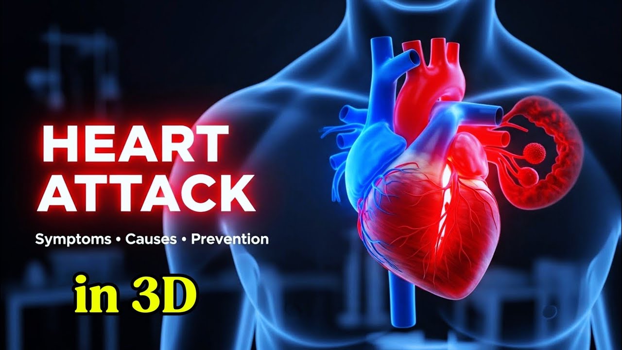 Heart Attack Explained in 3D | Symptoms, Causes & Prevention ...