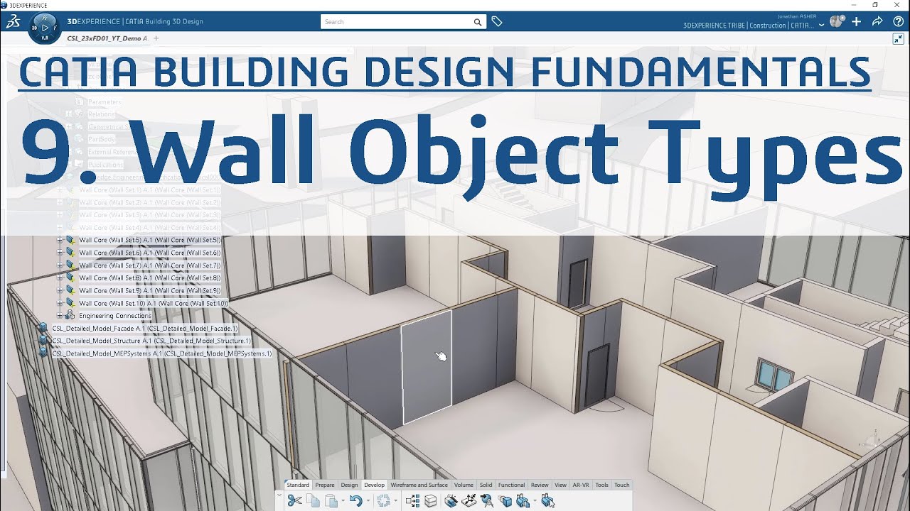 9. CATIA Building Design Fundamentals Appendix 1 - Creating a Wall ...