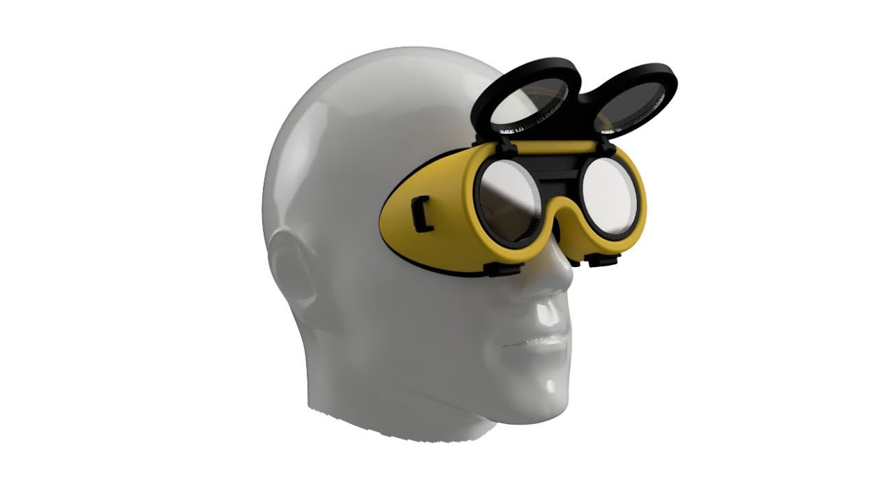 17. Eyes protection mask (Goggles/Glasses) in Fusion 360 / Защитные ...