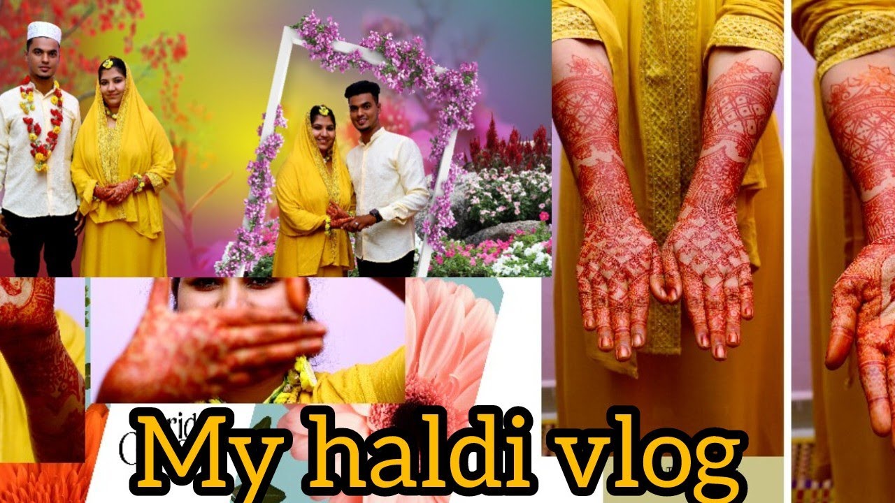My Haldi vlog |💞 wedding series - ep 01💍 | Halima's world | vlogs | - YouTube