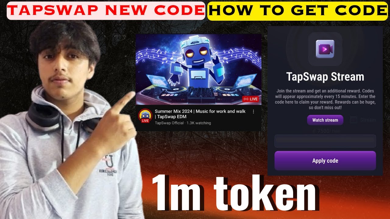 Summer Mix 2024 | Music for work and walk Tapswap Today code|| Tapswap 19 July code (stream live ...