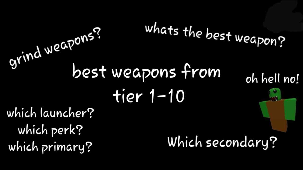 Best weapons from tier 1-10 - Roblox zombie uprising - YouTube