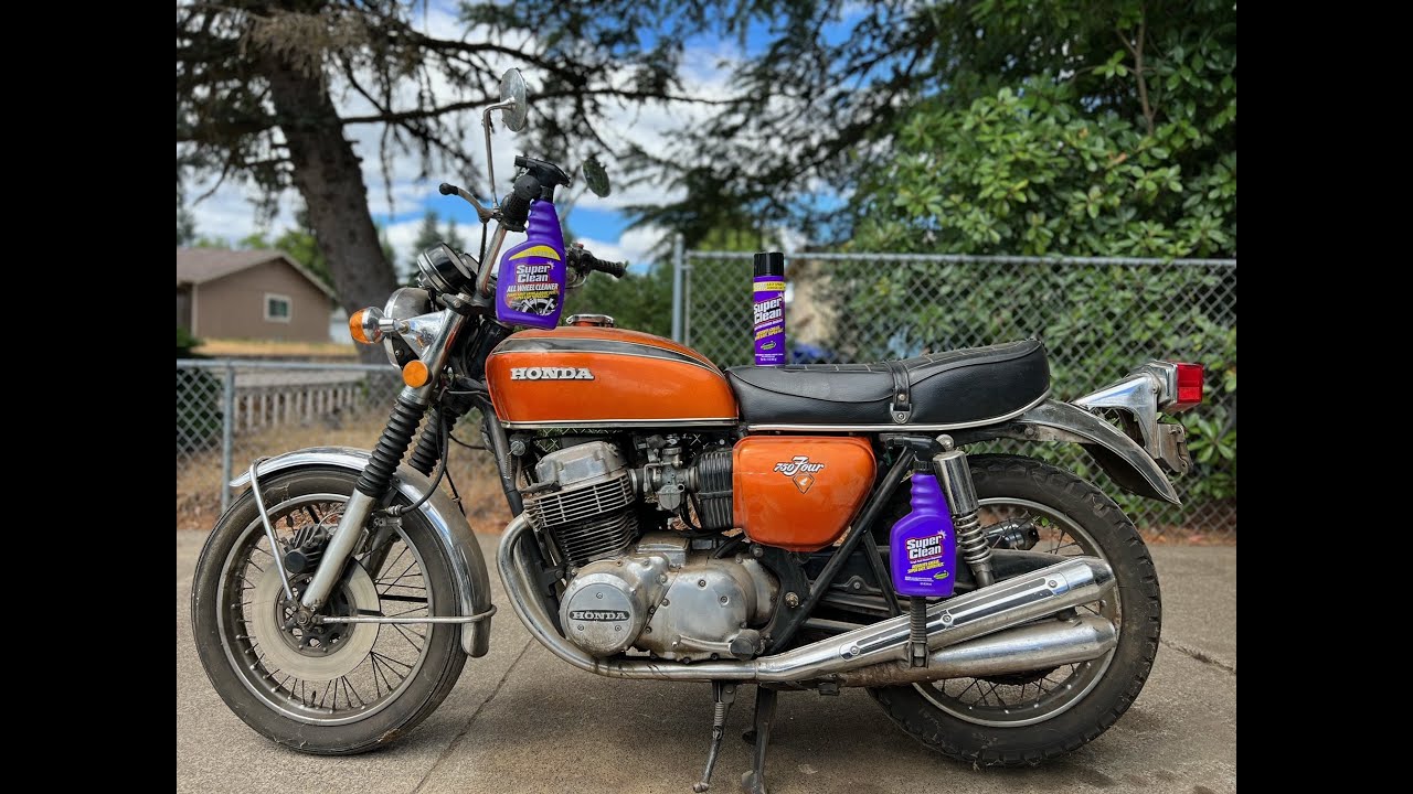 OLD MOTORCYCLE SAT FOR 40 YEARS! CAN SUPER CLEAN MAKE IT CLEAN AGAIN ...