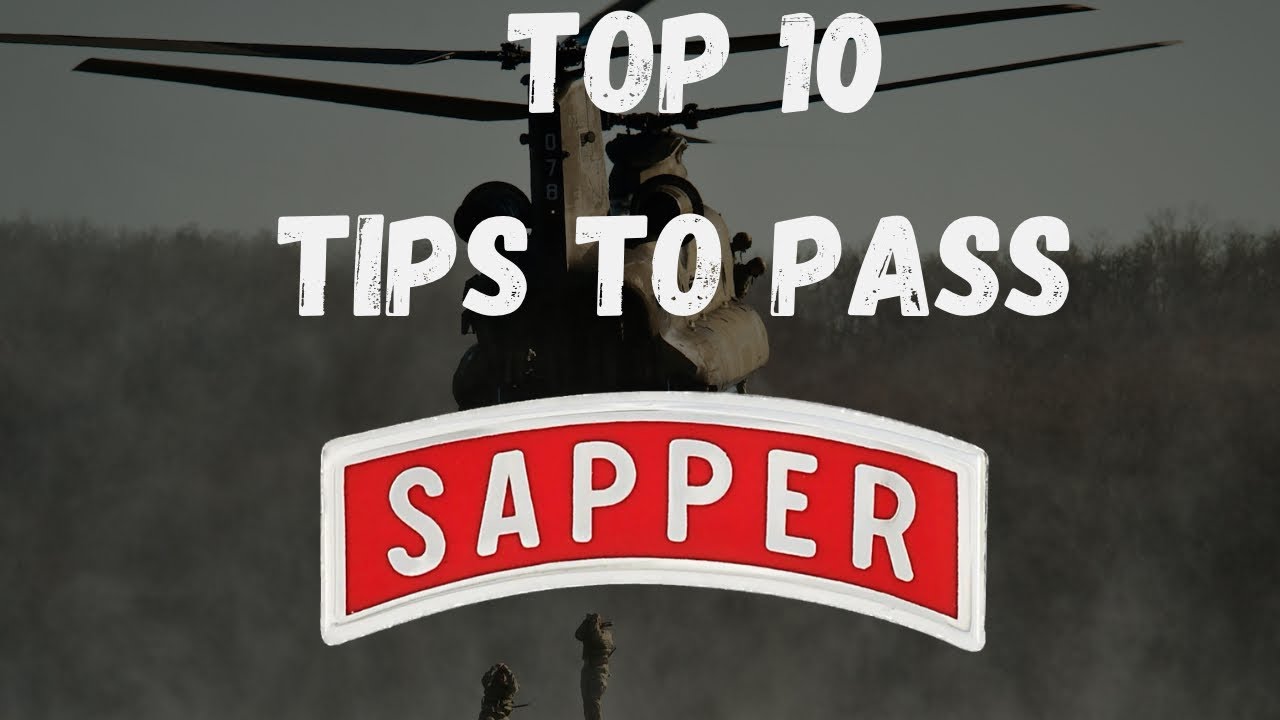 Top 10 tips to help pass SAPPER school | greenberetchronicles.com - YouTube