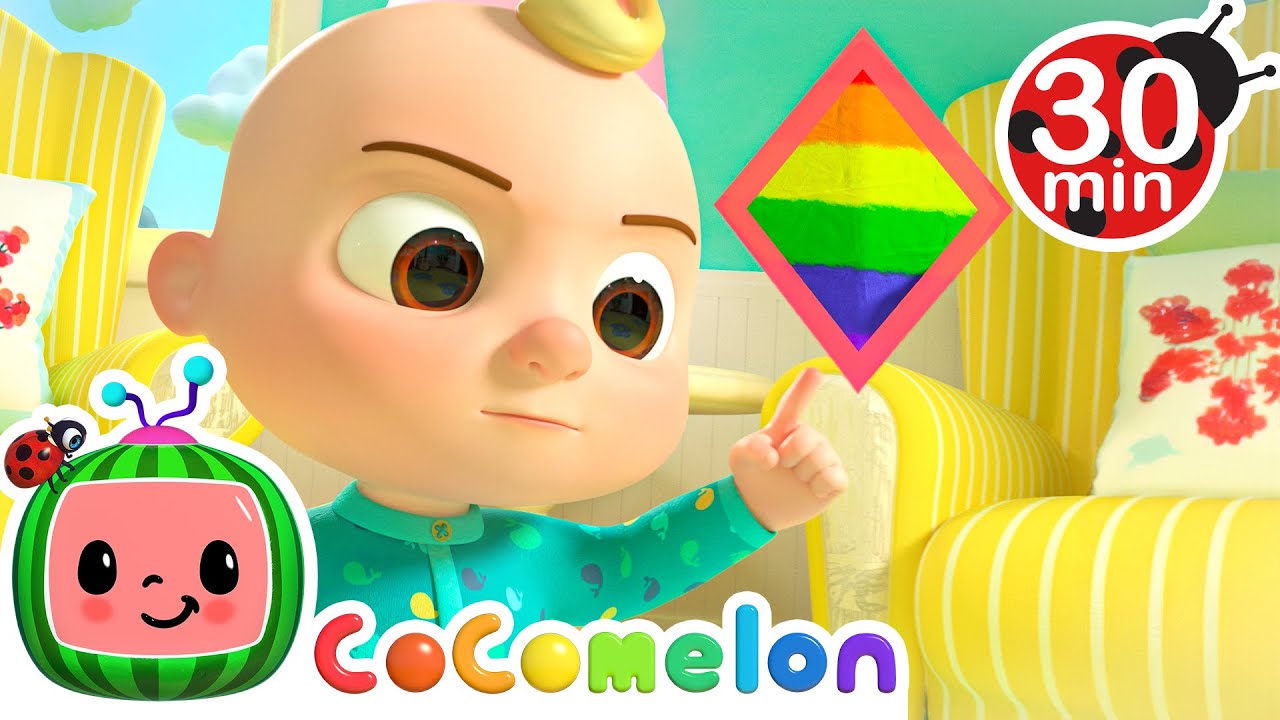 The Rainbow Color Shape Song | CoComelon Nursery Rhymes & Kids Songs ...