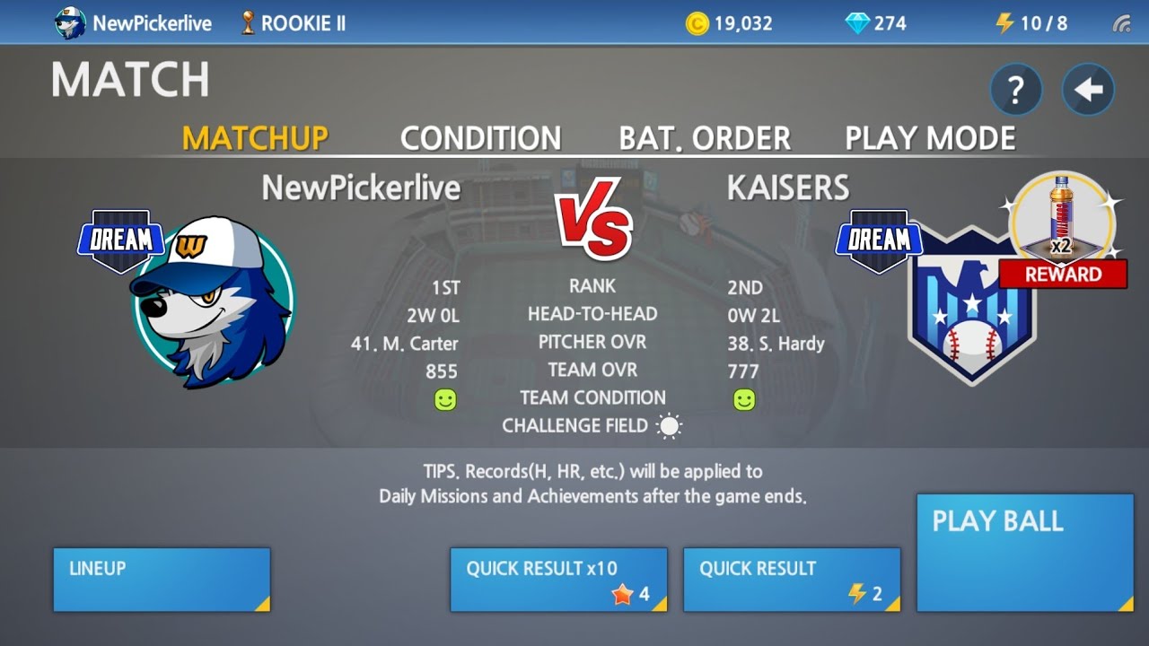 Baseball 9 Rookie ll New Picker is live VS Kaisers CAN WE WIN ? #new ...
