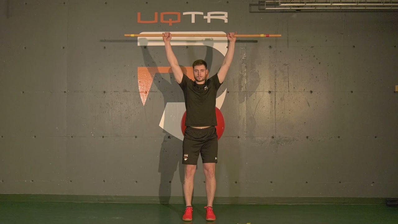 Squat avec bâton ballon - YouTube