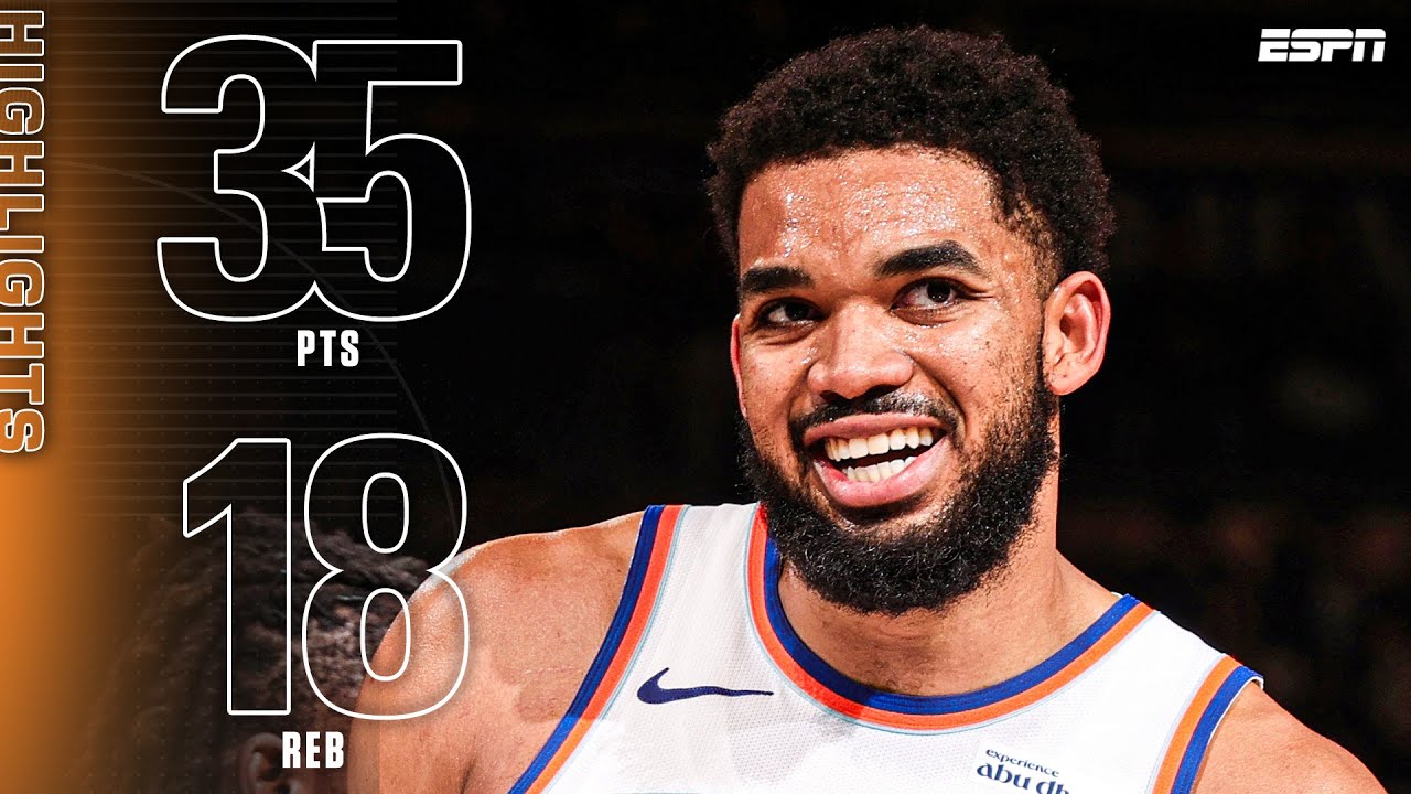 KAT DOUBLE-DOUBLE 😤 Towns drops 35 PTS & 18 REB in Knicks' win over the ...