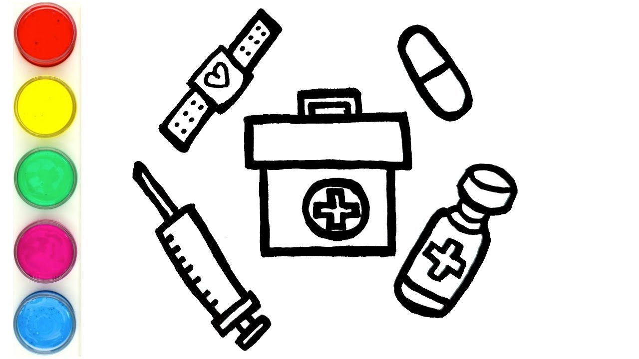 Let's Learn How to Draw Medical Set Together | Painting, Drawing ...
