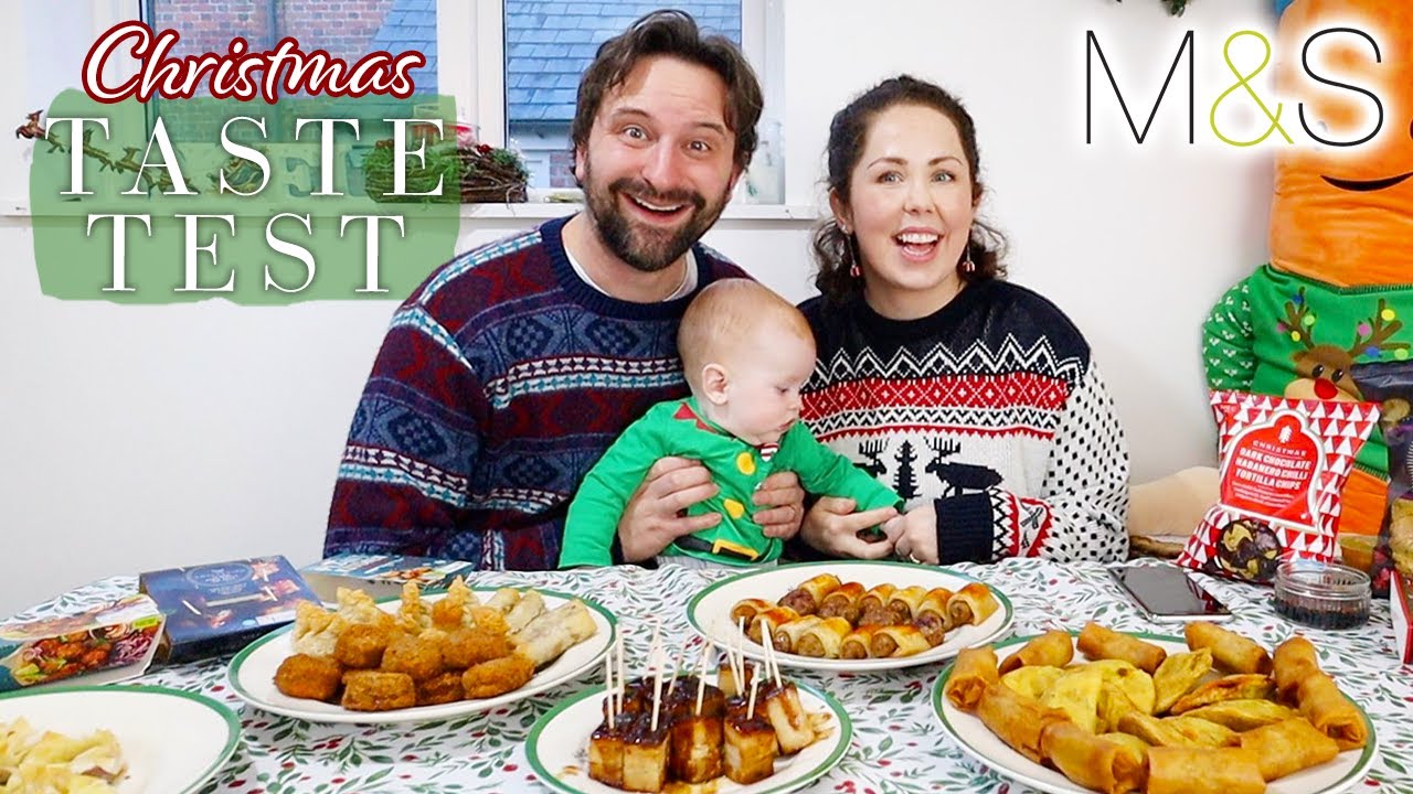 M&S CHRISTMAS FESTIVE FOOD TASTE TEST 2021 | Trying The NEW IN M&S ...