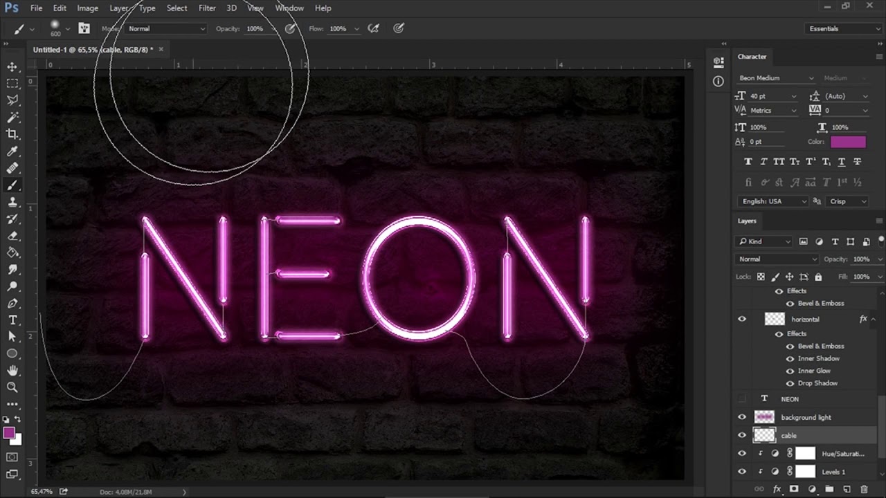 Neon Light Effect Tutorial How To Make A Neon Light Text Effect In neon-light-effect-tutorial-how-to-make-a-neon-light-text-effect-in