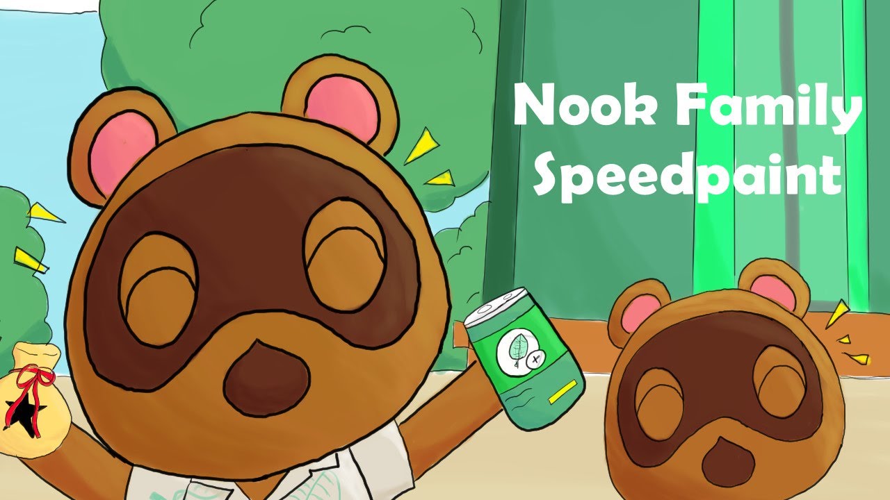 The Nook Family! || Animal Crossing New Horizon's SpeedPaint - YouTube