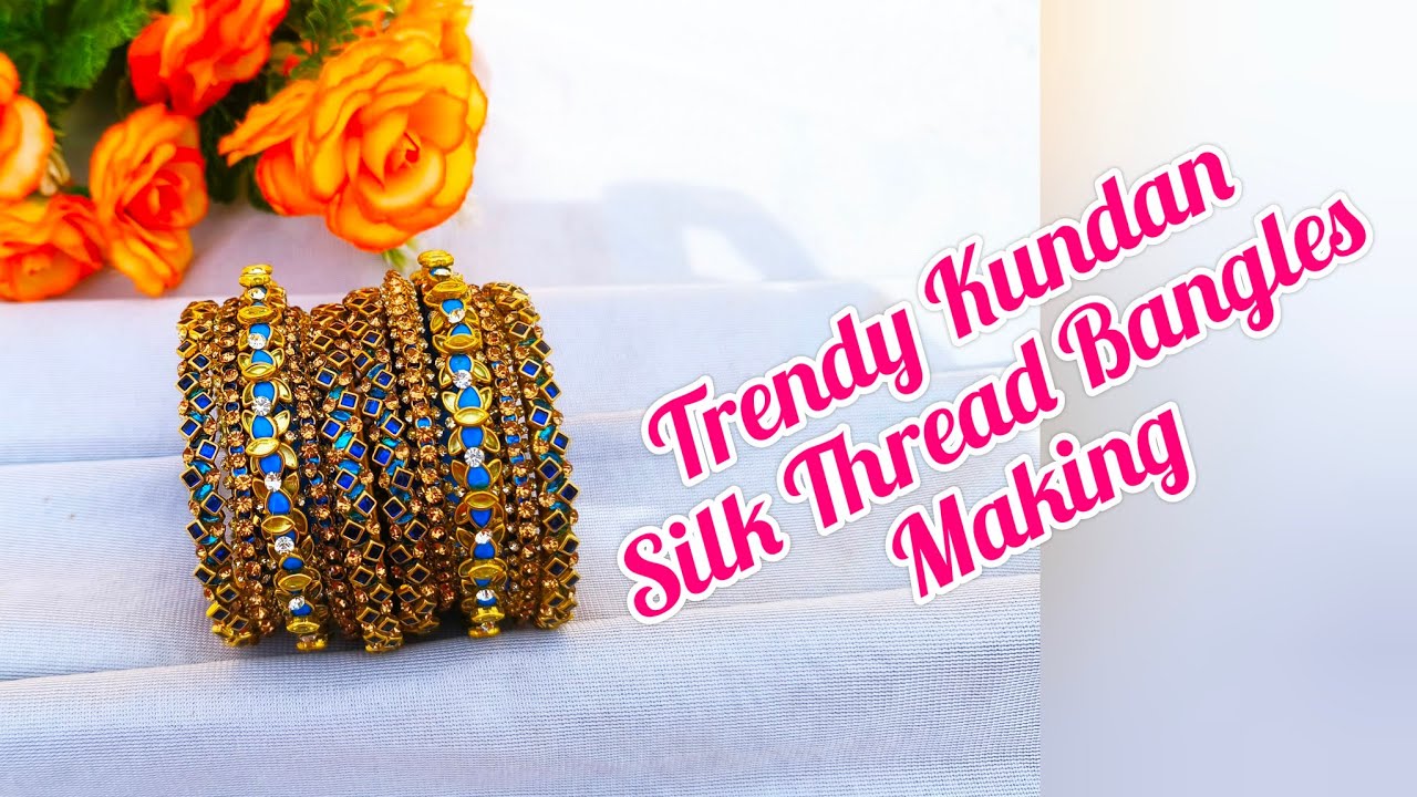 How to make Trendy Silk Thread Bangles @shrivivaha - YouTube