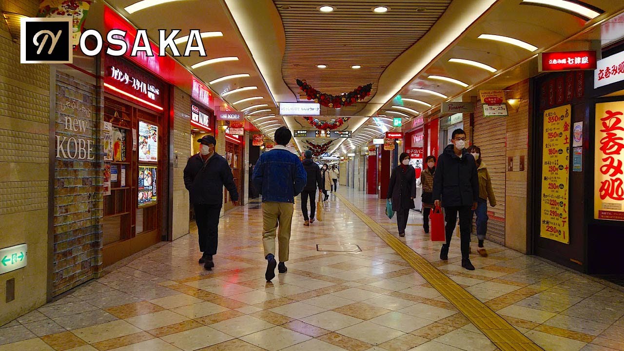【OSAKA】Namba Underground Shopping Mall Walking Tour in Japan 大阪・難波ウォークを ...