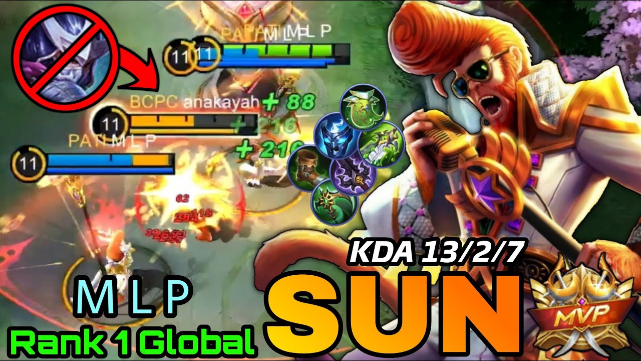 SideLane MVP Play Sun Rock Star! - Top 1 Global Sun by M L P - MLBB ...