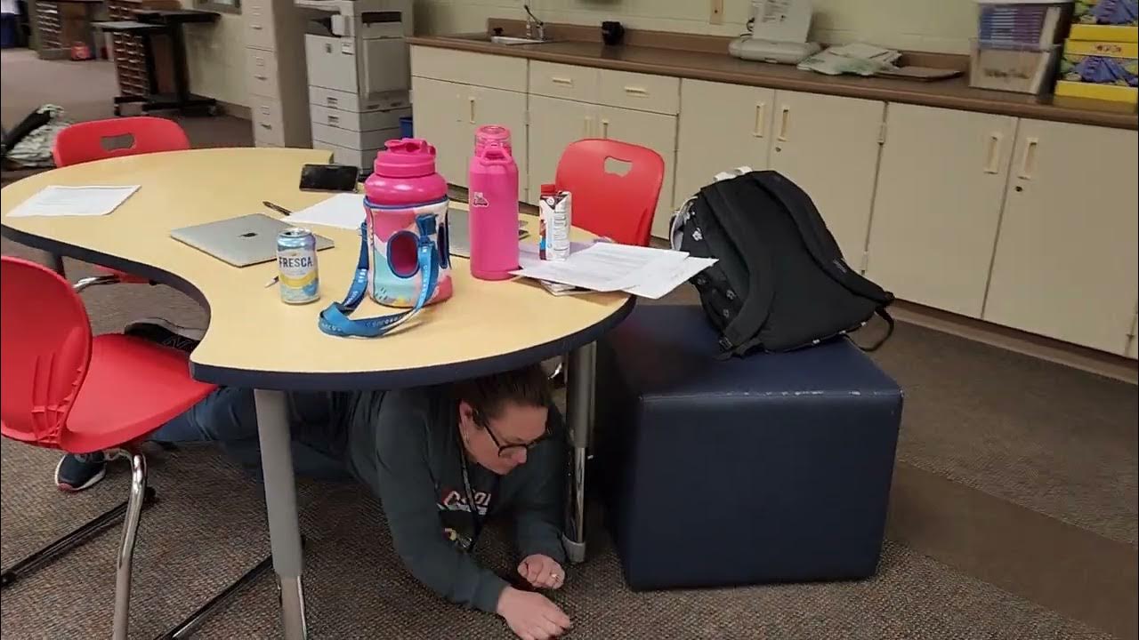 Data Collection Practice. Student hiding under table - YouTube