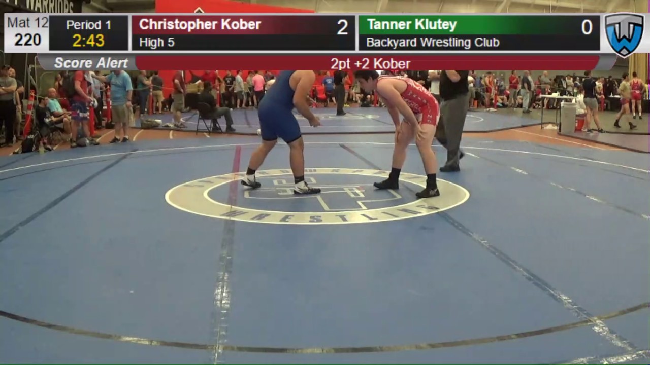 74 Junior Men 220 Christopher Kober High 5 vs Tanner Klutey Backyard ...