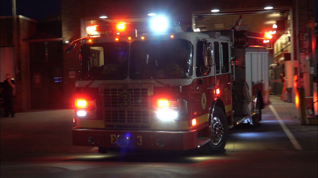 Philadelphia Fire Department Engine 3-28 Going out - YouTube