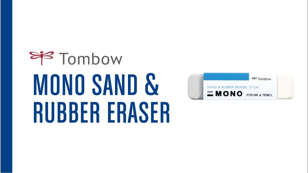 Tombow MONO Sand and Rubber Eraser - YouTube