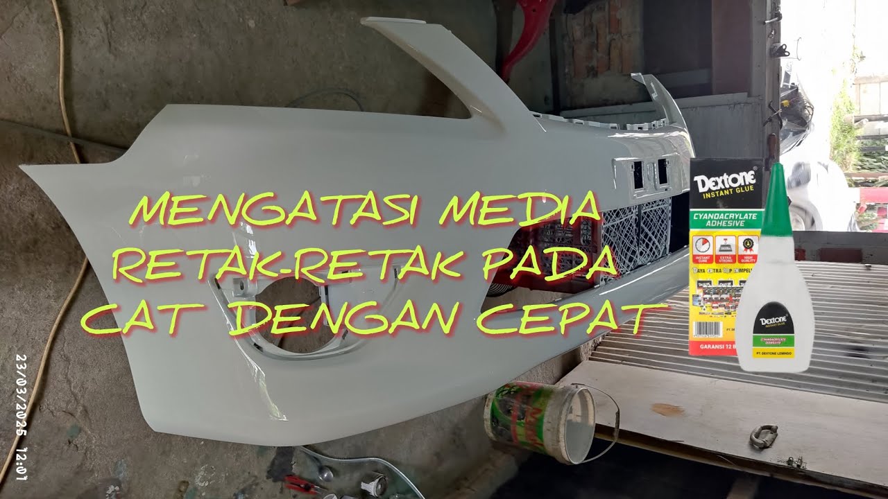 CAT RETAK-RETAK || Mengatasi media cat retak-retak dengan lem G - YouTube