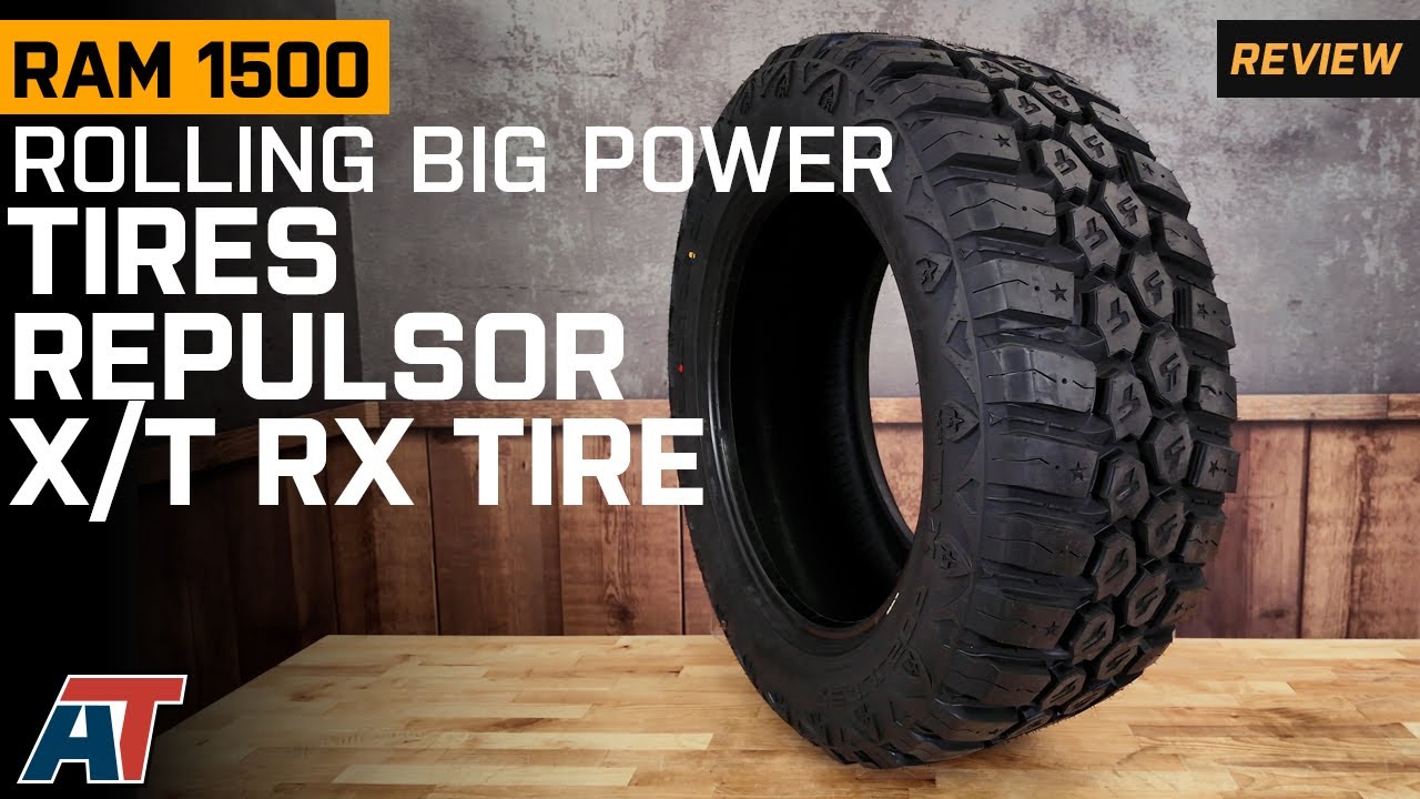 Dodge RAM Rolling Big Power Tires Repulsor X/T RX Tire Review - YouTube