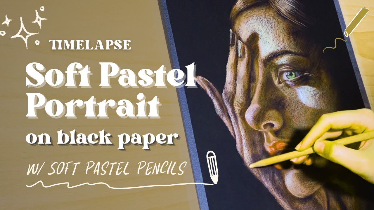 Realistic Pastel Portrait on Black Paper | Drawing Timelapse - YouTube