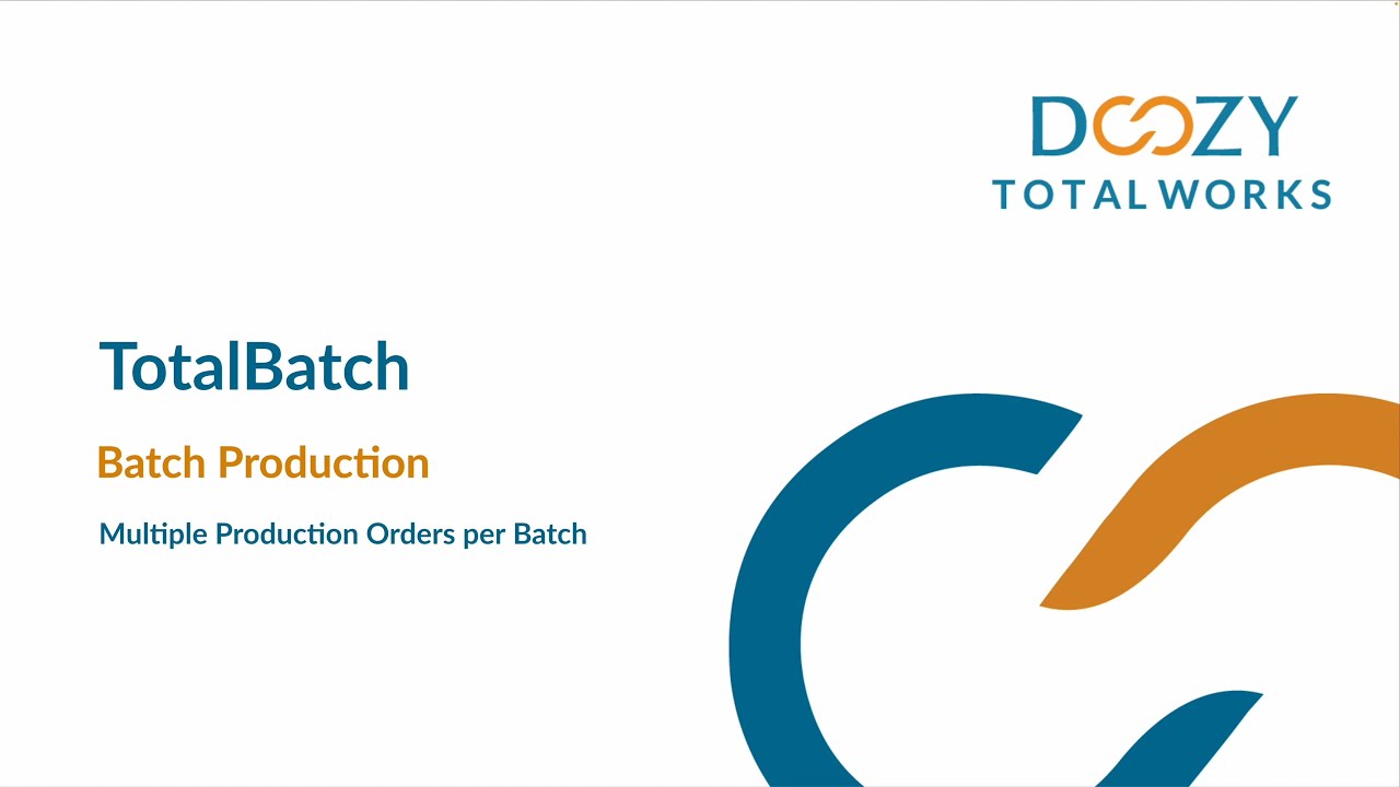 TotalBatch SuiteApp: Batch Production II – Multiple Production Orders ...