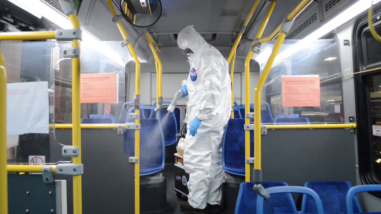 COVID-19 Bus Cleaning - YouTube