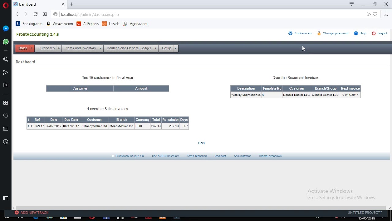 Frontaccounting - How to create Customer Details - Add Manage Customer ...