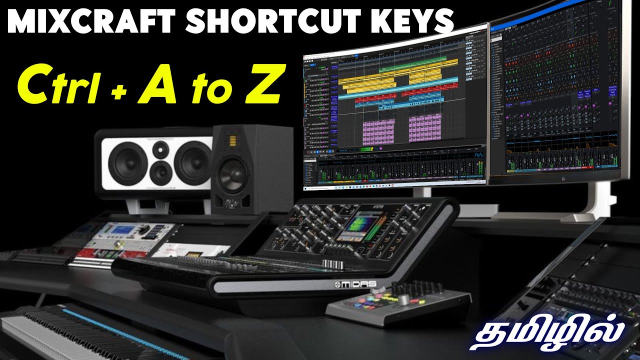 Mixcraft Shortcut Keys - Ctrl A to Z | Mixcraft Tamil Tutorial - YouTube