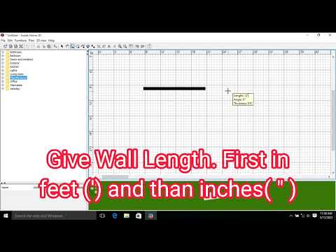 How to Draw Wall of exact dimension by entering Wall length in Sweet ...