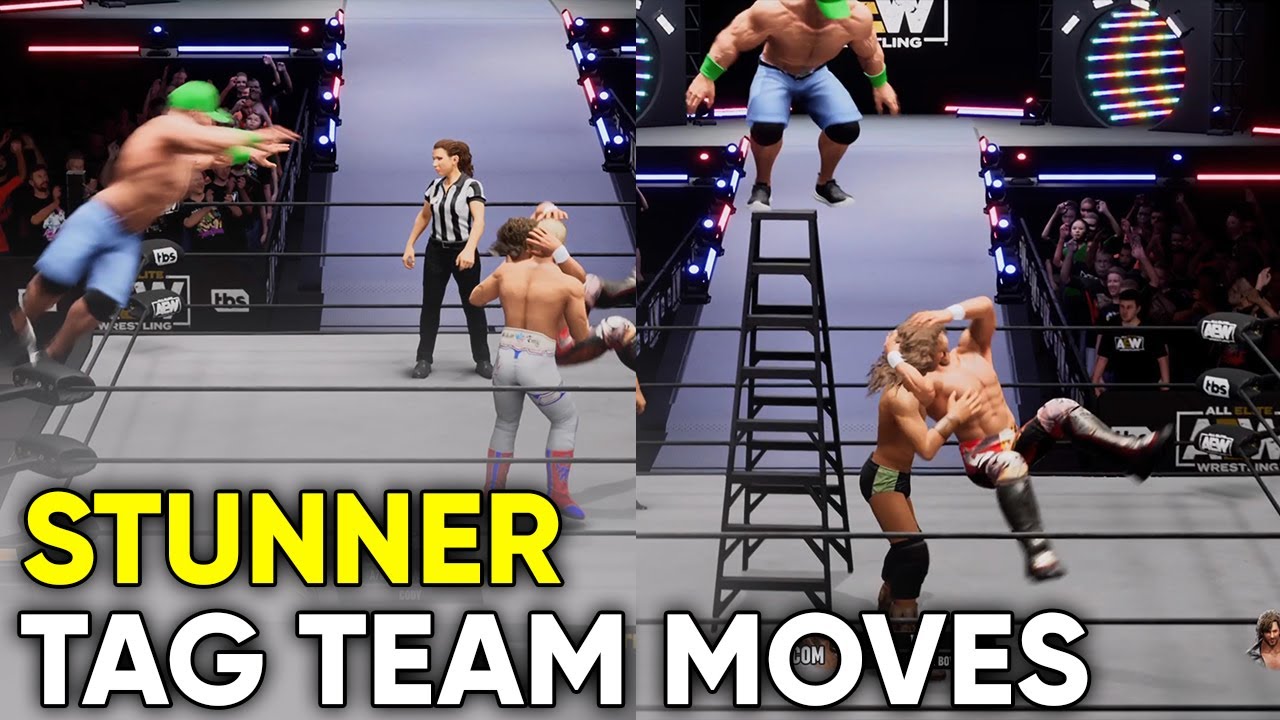Stunner Combination Tag Team Moves l AEW: Fight Forever - YouTube