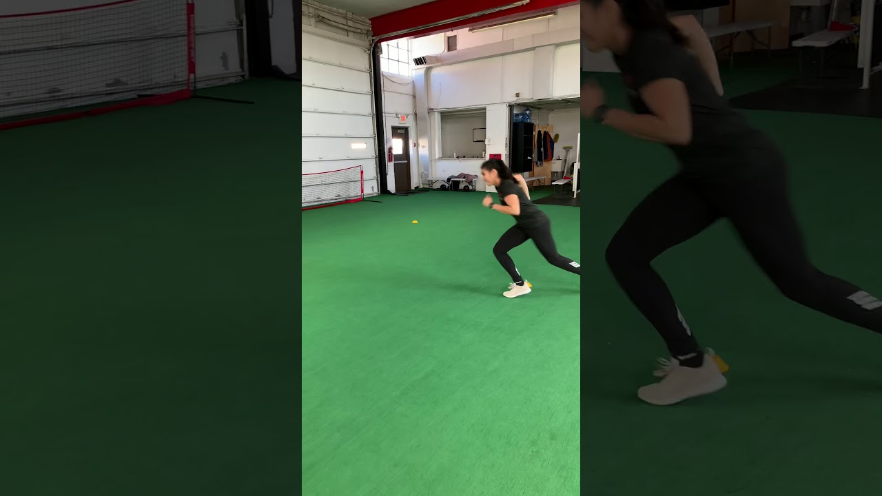 Zig zag sprint around cone - YouTube